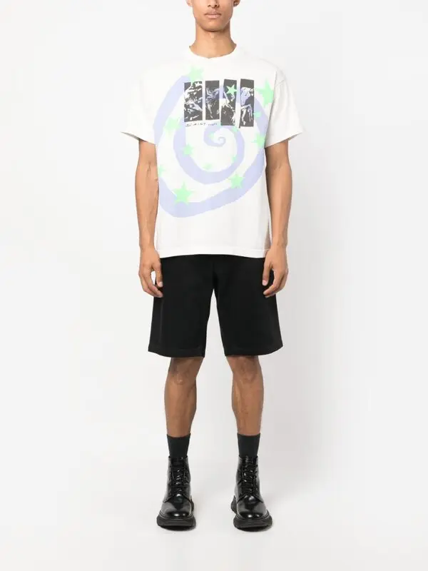 SAINT MXXXXXX Graphic-print Cotton T-shirt