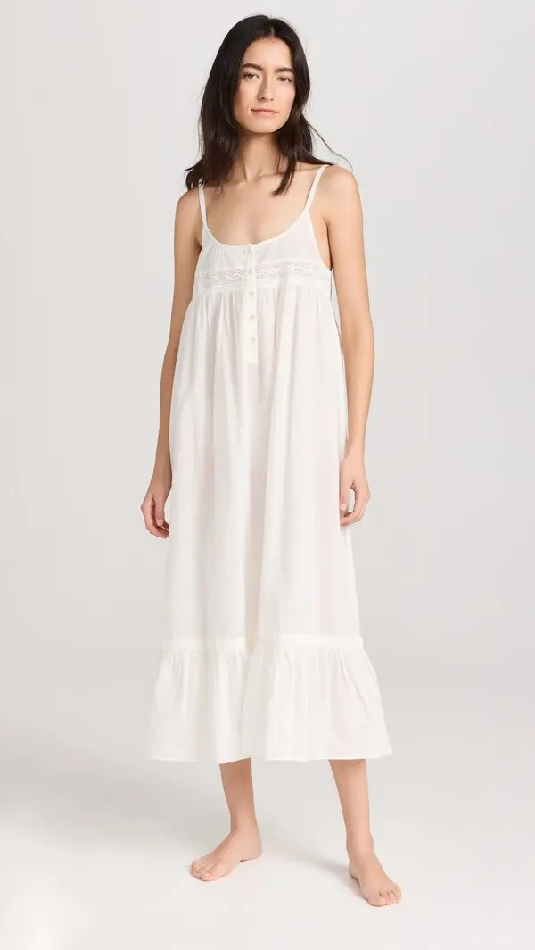 The Great. The Eyelet Ruffle Tank Night Dress