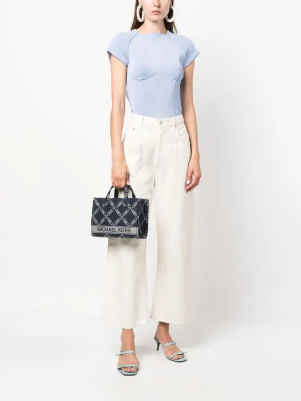 Michael Kors Gigi Empire Logo-jacquard Tote Bag