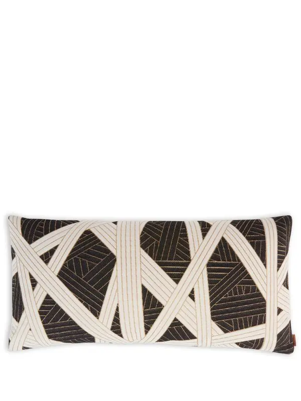 Missoni Nastri Geometric-print Rectangular Cushion - Black