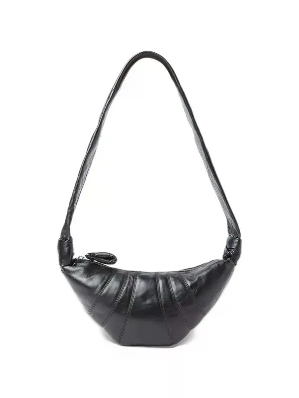 LEMAIRE Small Croissant Bag In Leather - Black