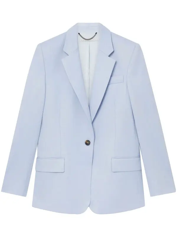 Stella McCartney Flannel Single-breasted Blazer - Blue