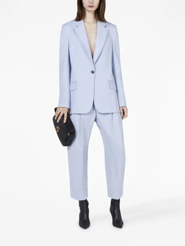 Stella McCartney Flannel Single-breasted Blazer - Blue