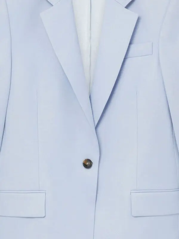Stella McCartney Flannel Single-breasted Blazer - Blue