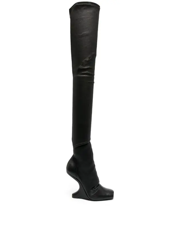 Rick Owens Cantilever 120mm Above-knee Boots - Black