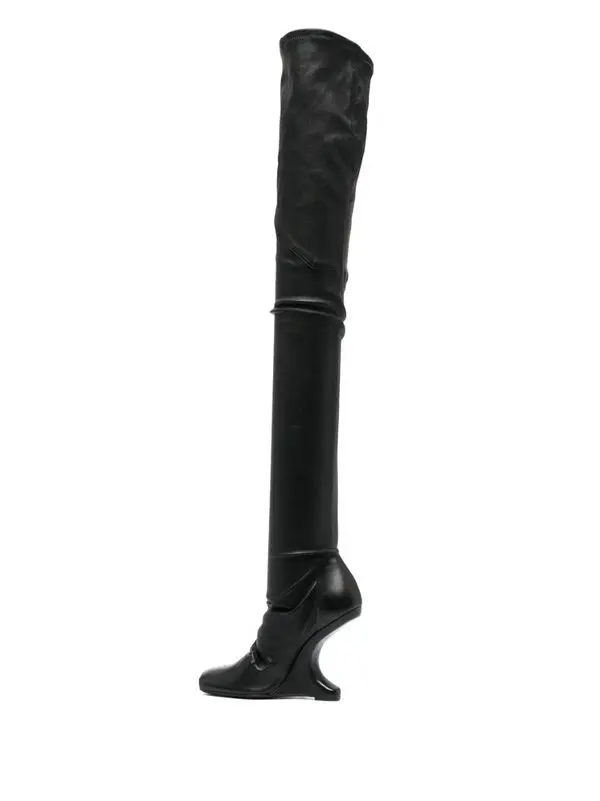 Rick Owens Cantilever 120mm Above-knee Boots - Black