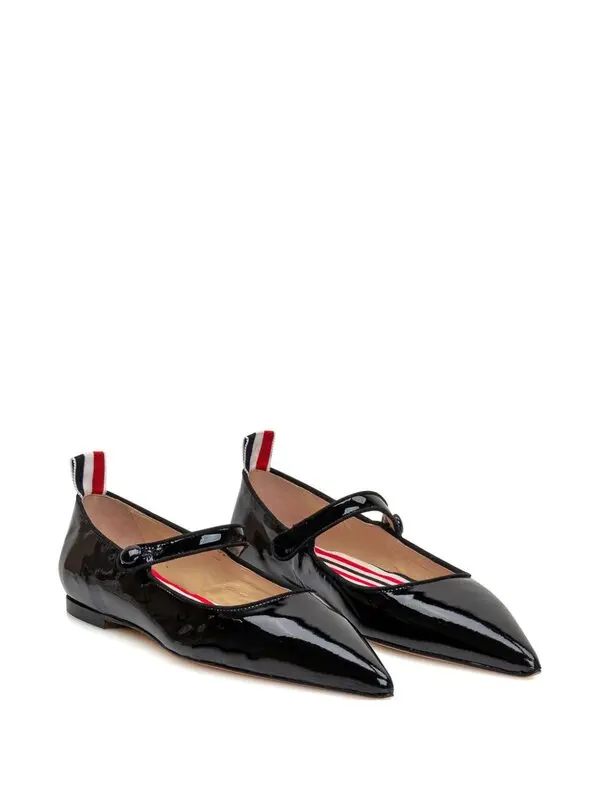 Thom Browne Pointed-toe Ballerina Flats