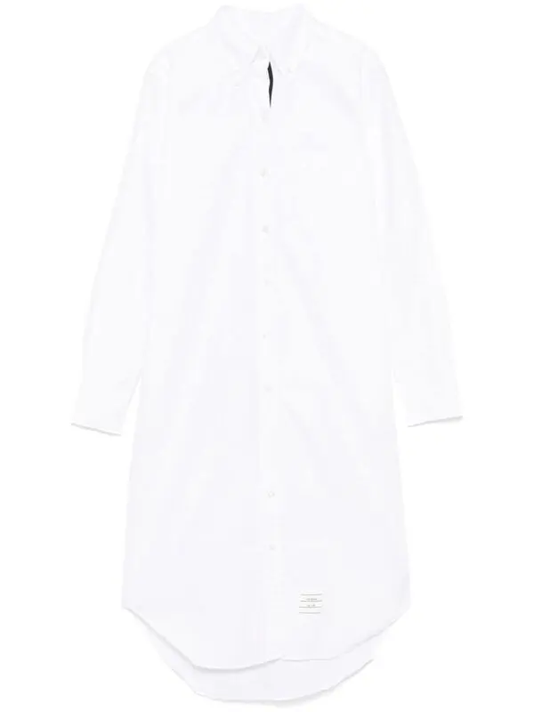 Thom Browne Cotton Shirt Dress - White