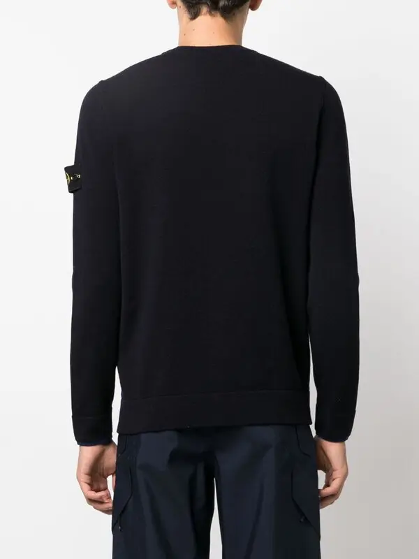 Stone Island Compass-patch Crew-neck Jumper