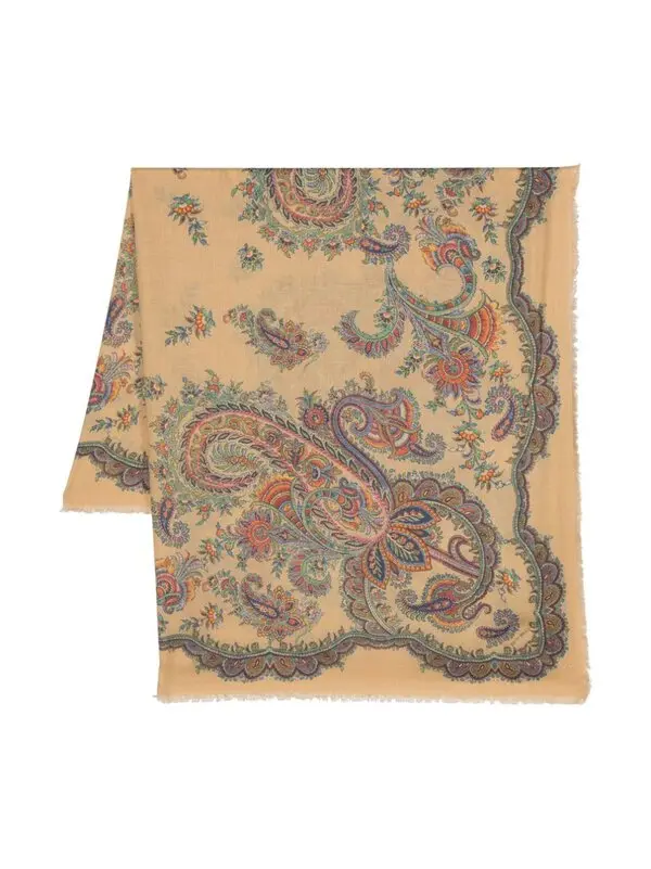 Etro Bombay Paisley-print Scarf - Neutrals