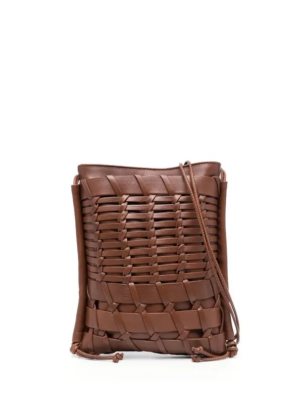 Hereu Trena Interwoven Leather Bag - Brown