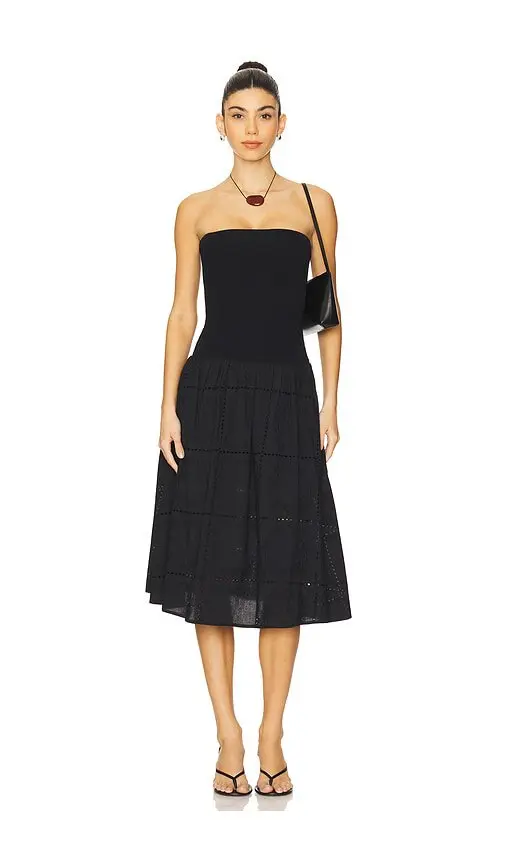 white christmas dresses Delilah Black Ribbed Tank Dress S main image 0
