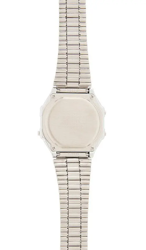 Casio Vintage A168 Series Watch In Metallic Silver