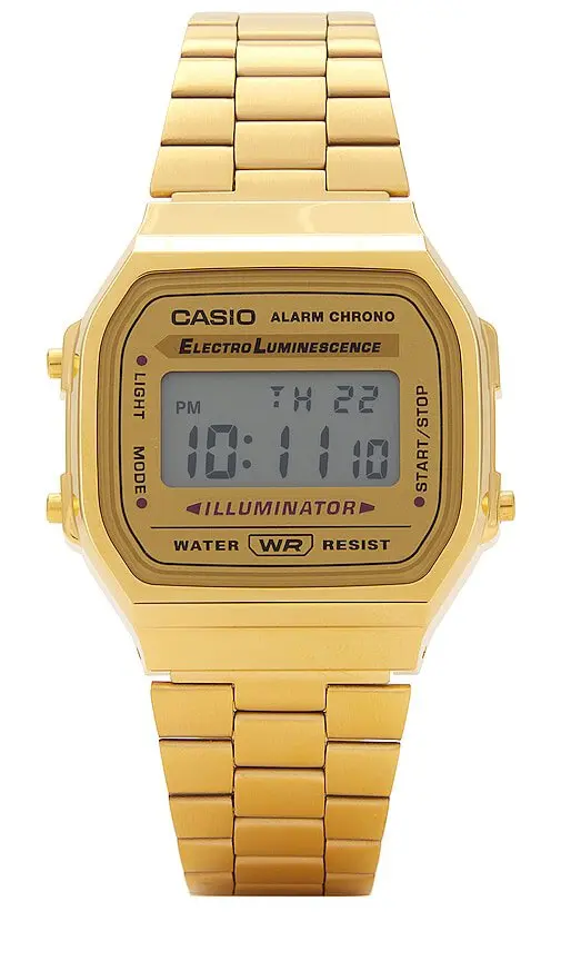 Casio Vintage A168 Series Digital Watch - Gold