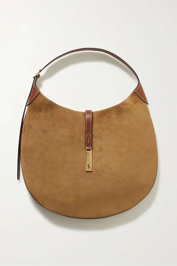 Polo Ralph Lauren Polo Id Medium Suede Shoulder Bag