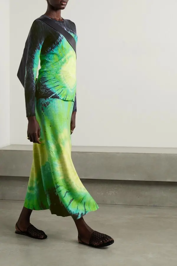 Gabriela Hearst Tie-dyed Cashmere Midi Skirt - Multi
