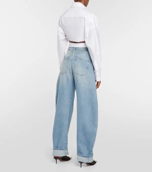 Alaïa Cropped Poplin Shirt