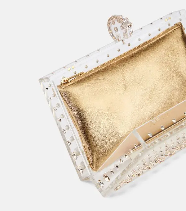 AQUAZZURA Tequila Crystal-embellished Clutch