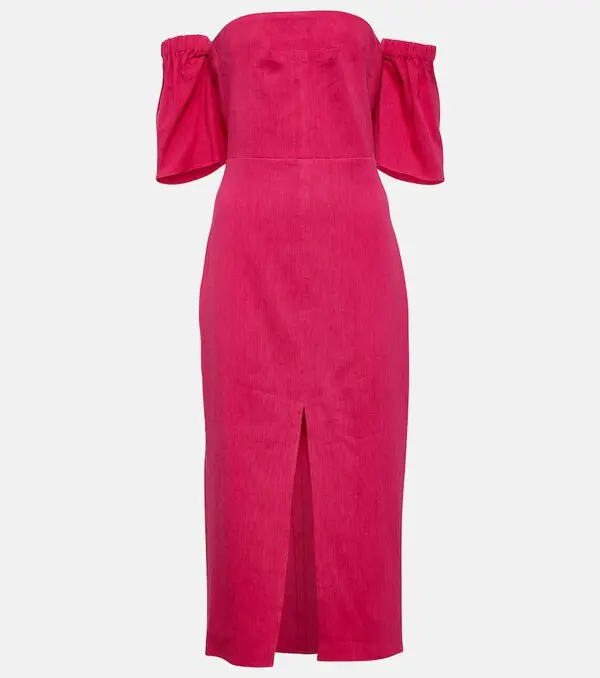 Isabel Marant Étoile Stony Off-shoulder Midi Dress - Pink