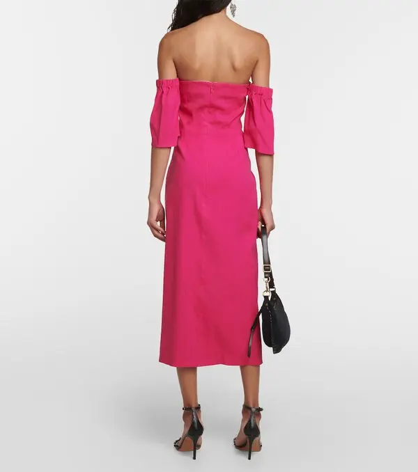 Isabel Marant Étoile Stony Off-shoulder Midi Dress - Pink