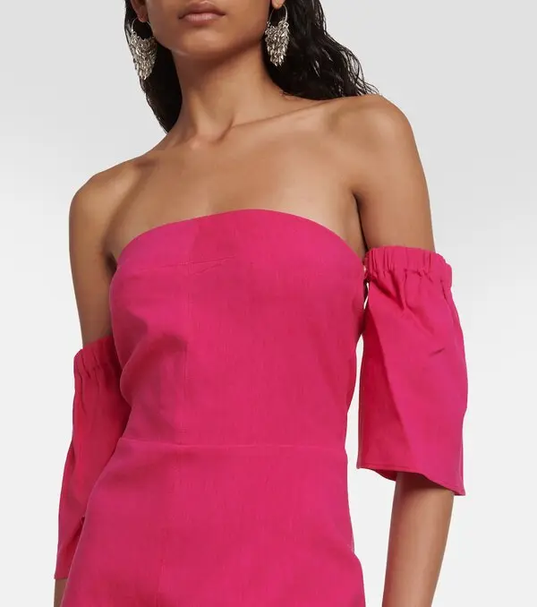 Isabel Marant Étoile Stony Off-shoulder Midi Dress - Pink
