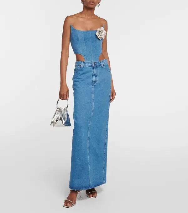 Giuseppe Di Morabito Denim Maxi Skirt