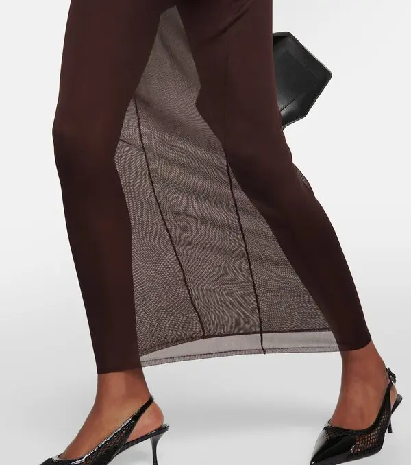 Alaïa High-neck Knit Maxi Dress