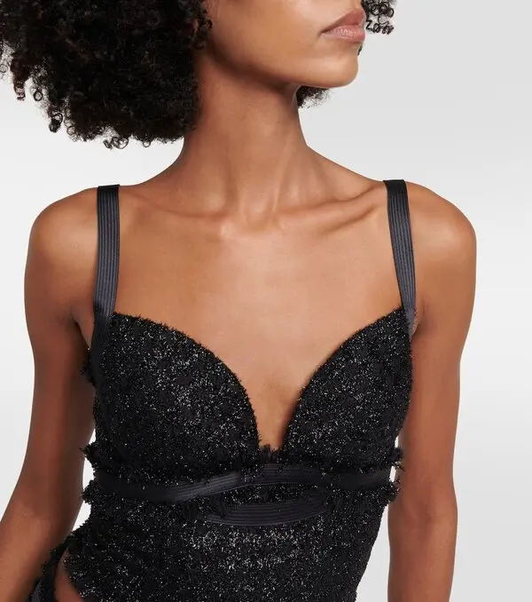 Versace Bouclé Bustier