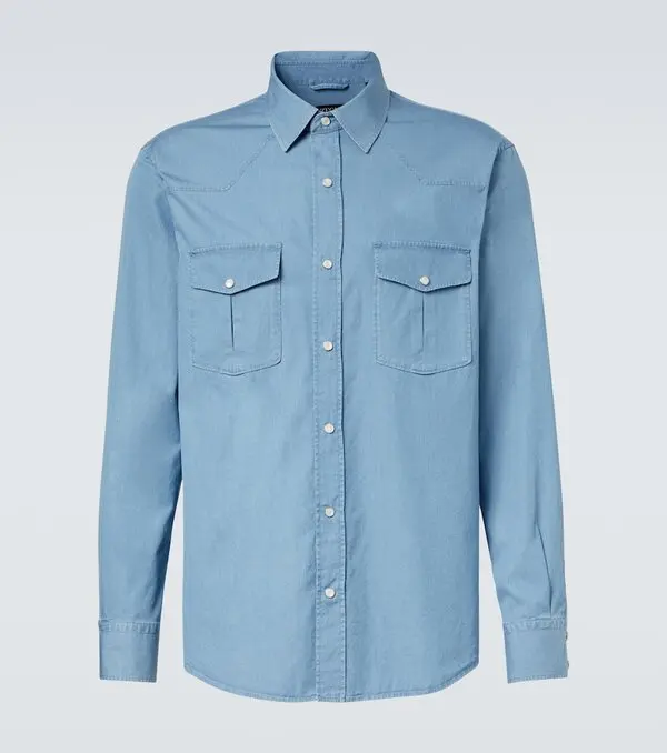 Zegna Cotton Shirt - Blue