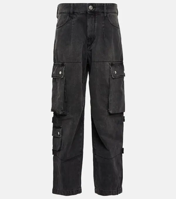Isabel Marant Étoile Elore Denim Cargo Pants - Black