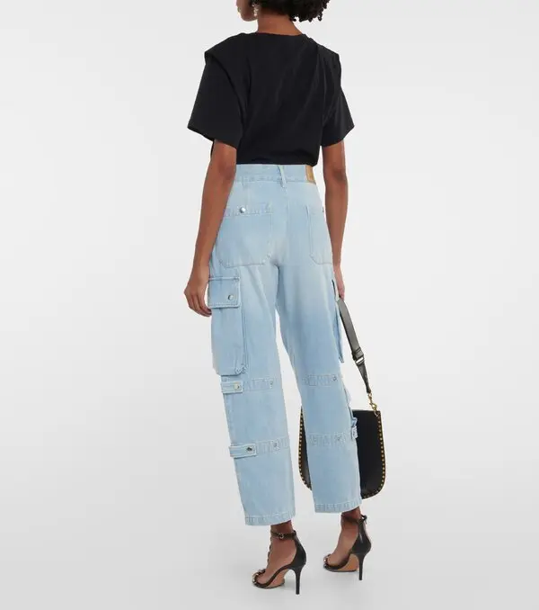 Isabel Marant Étoile Elore Denim Cargo Pants - Blue