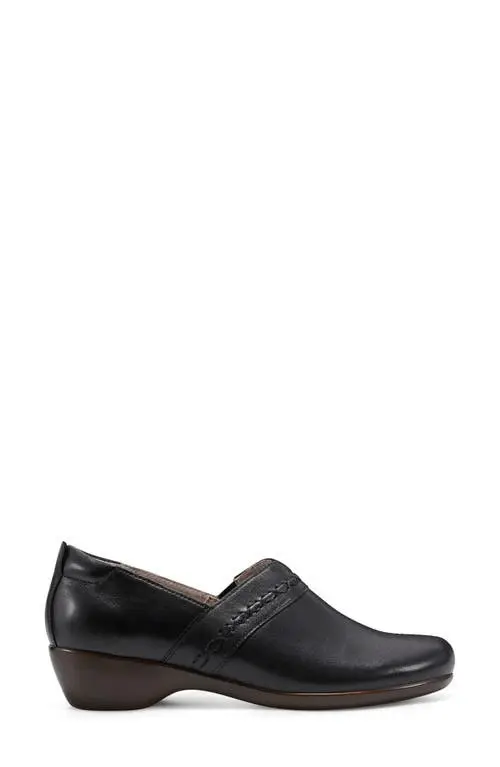 Easy Spirit Leather Slip-on With Decorative Stitching - Blk01