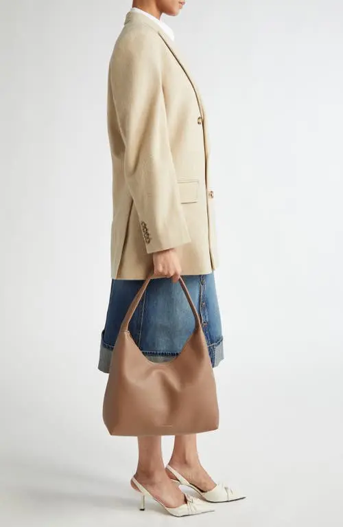 MANSUR GAVRIEL Candy Pebbled Leather Hobo Bag - Biscotto