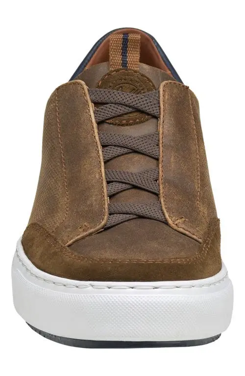 JOHNSTON & MURPHY COLLECTION Lace-to-toe Sneakers - Brown English Suede/sheepskin