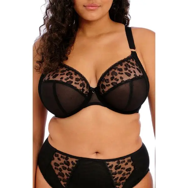 Elomi Namrah Underwire Plunge Bra - Jet