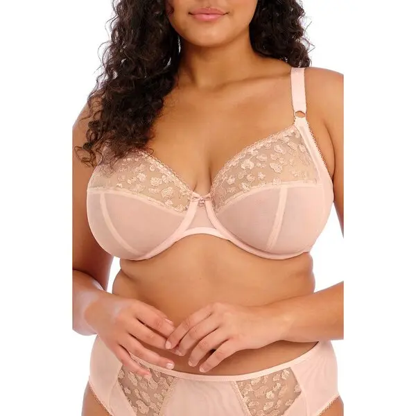 Elomi Namrah Underwire Plunge Bra - Pale Blush