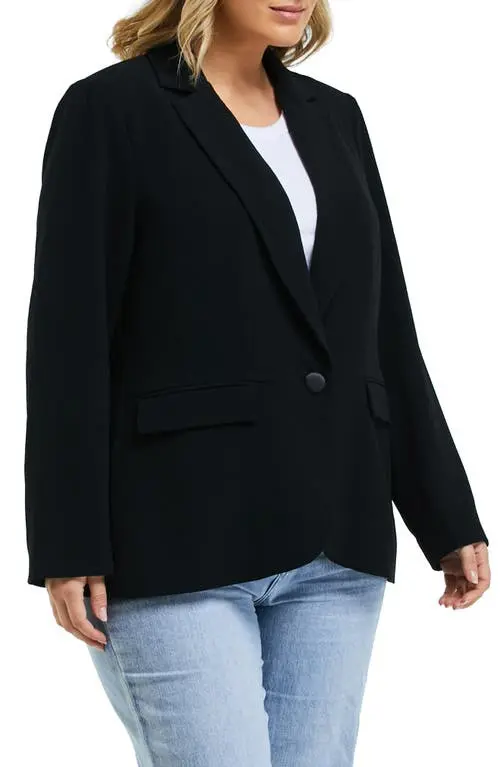 ESTELLE Megan One-button Crepe Blazer