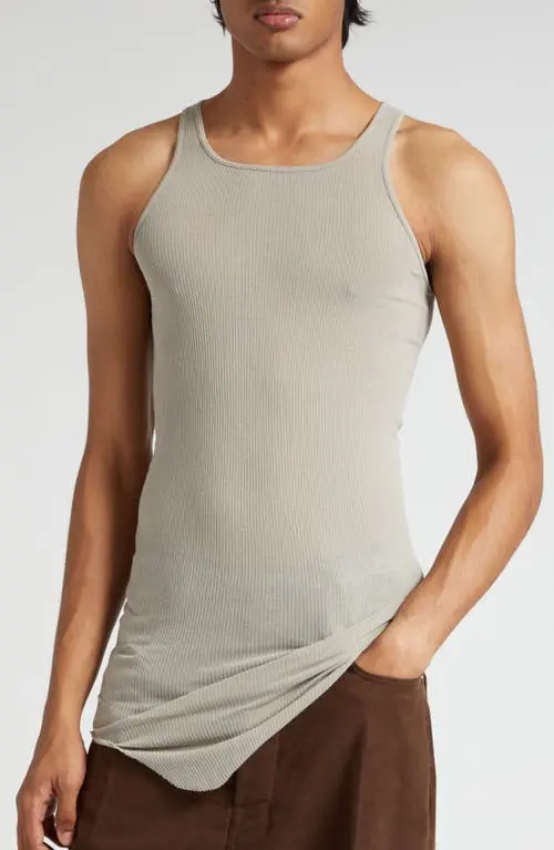 Rick Owens Rib Long Tank - Pearl