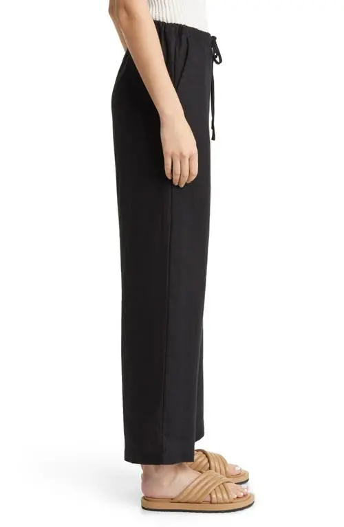 Rails Emmie Drawstring Wide Leg Linen Pants - Black