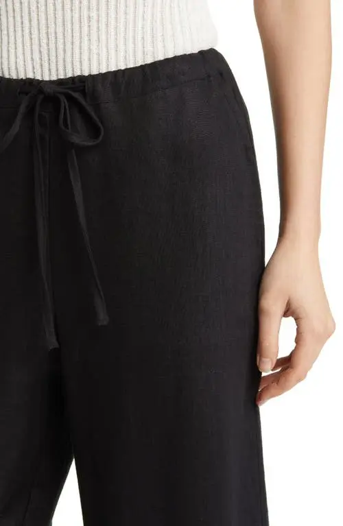 Rails Emmie Drawstring Wide Leg Linen Pants - Black