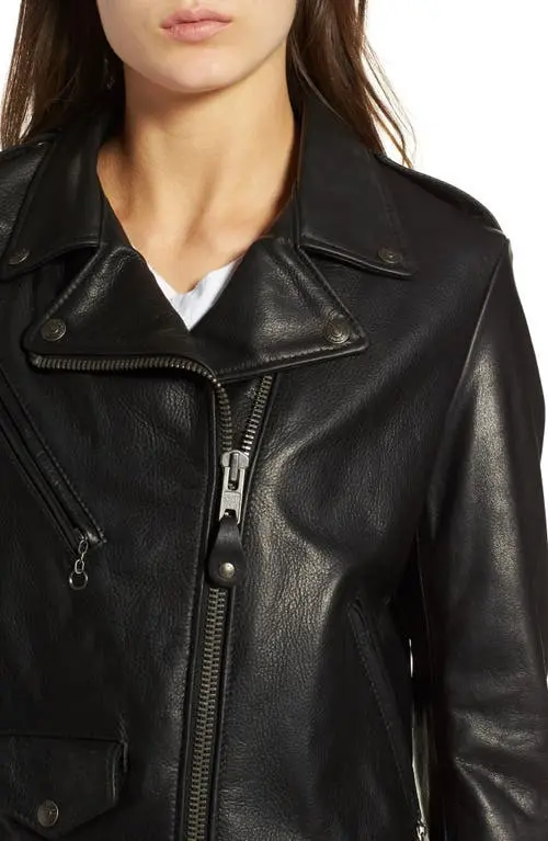 SCHOTT Lightweight Leather Moto Jacket