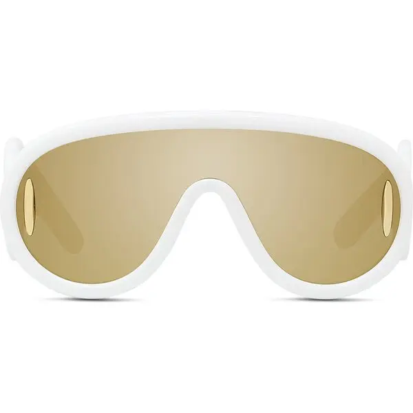 Loewe X Paula's Ibiza 56mm Mask Sunglasses - Ivory/brown Mirror