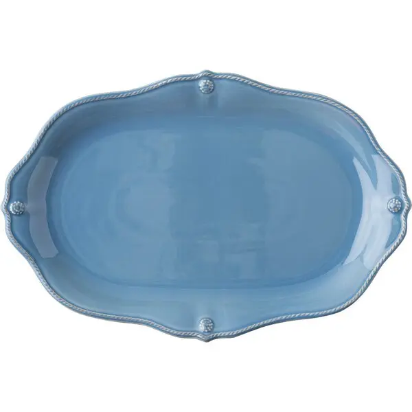 JULISKA Berry & Thread Scalloped Platter - Chambray