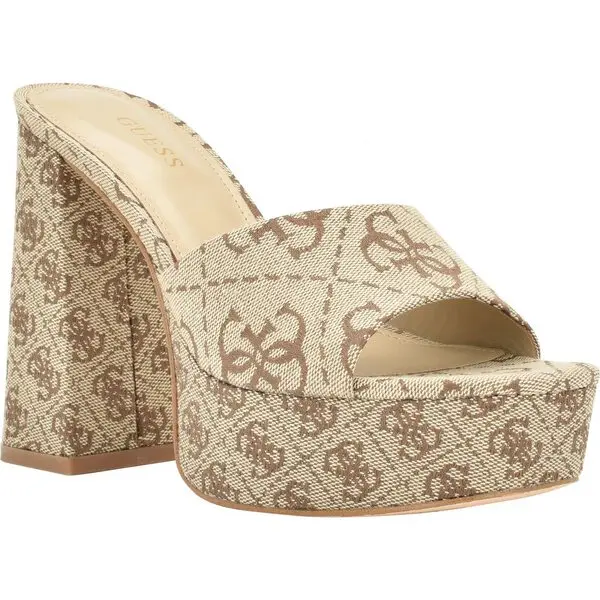 Guess Jadah Jacquard Platform Sandal