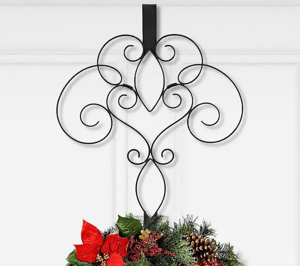 HAUTE DECOR Scrollwork Wreath Hanger W/ Full Sc Ll