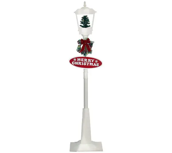 CHRISTMAS TIME 71-in. Musical Snowy Street Lamp - One-color