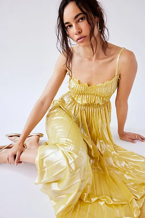 Georgia Hardinge Metal Dress In Yellow - 63% Off | Editorialist