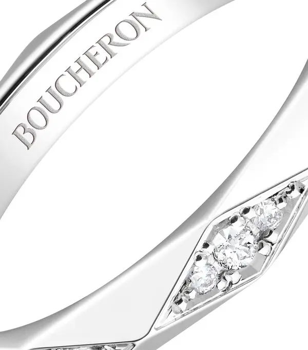 Boucheron Platinum And Diamond Facette Wedding Band