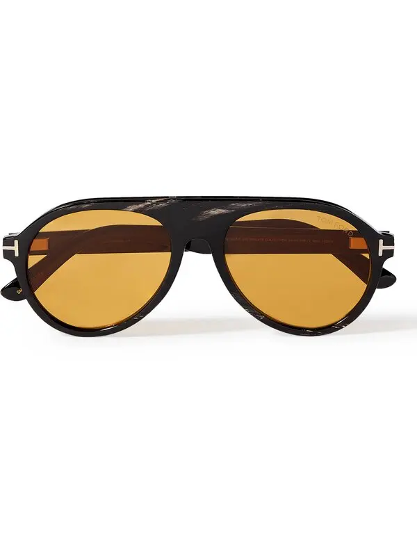 TOM FORD Aviator-style Horn Sunglasses