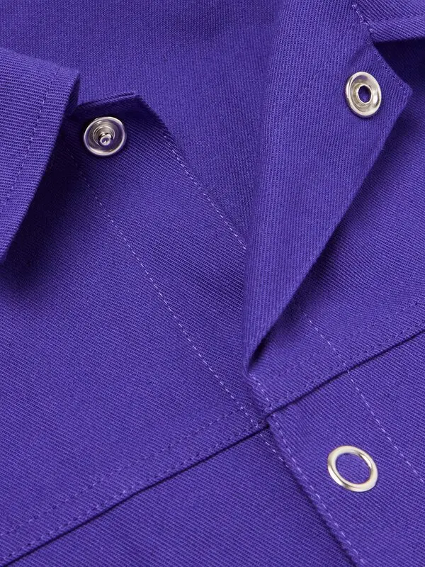Acne Studios Cotton-Blend Twill Overshirt In Purple - 60% Off